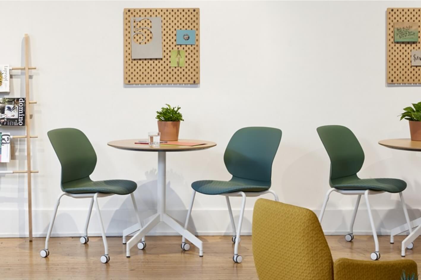 Maari Chair 4-Leg Base with Upholstered Seat - Haworth Store