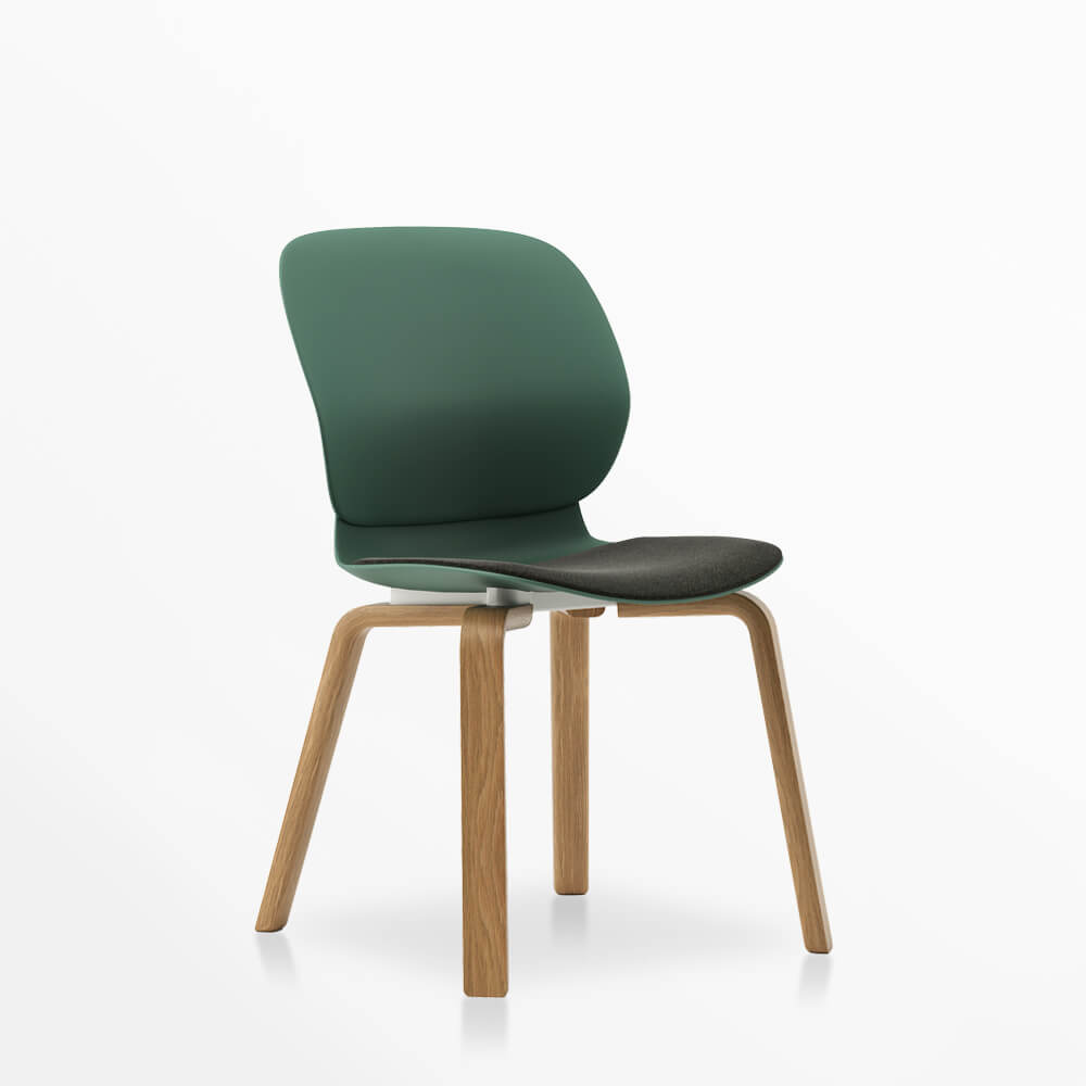 Maari Upholstered Office Chair with Wood Base | Haworth Canada
