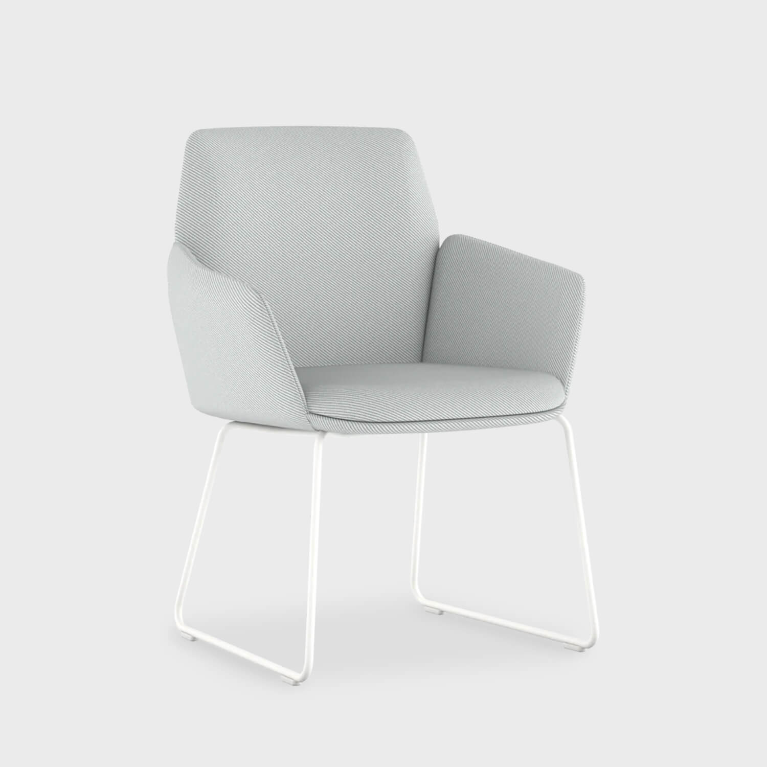 Modern Poppy Accent Chair with Sled Base & Arms | Haworth Canada
