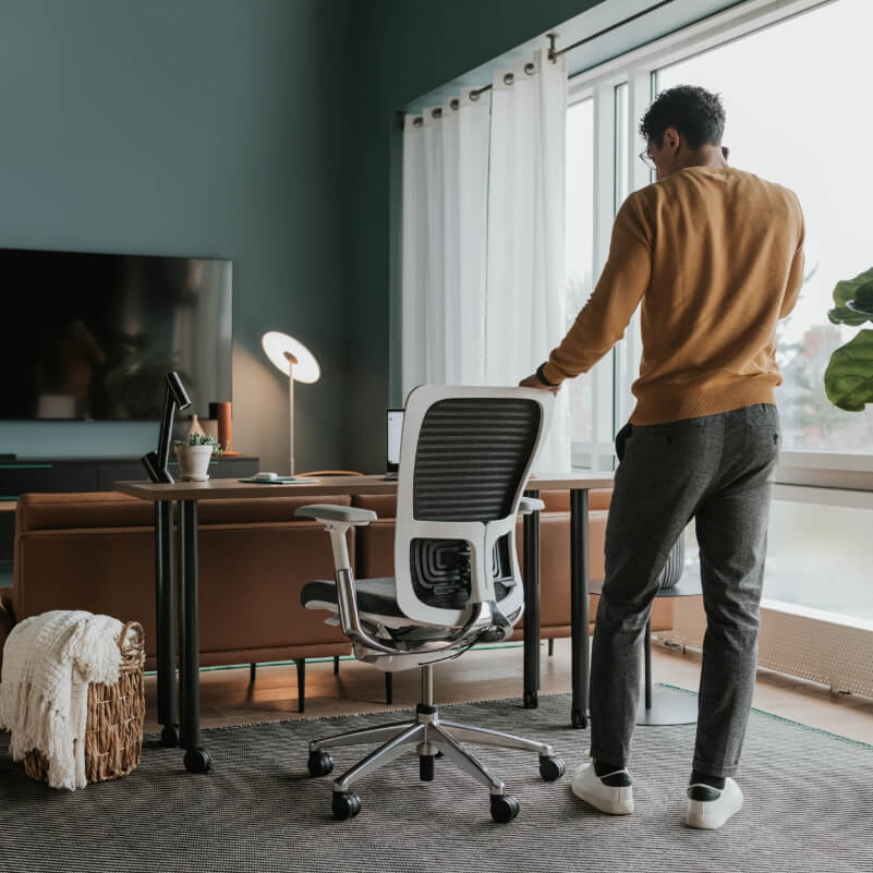 Zody Ergonomic Office Chair with Sit & Stand Capabilities | Haworth